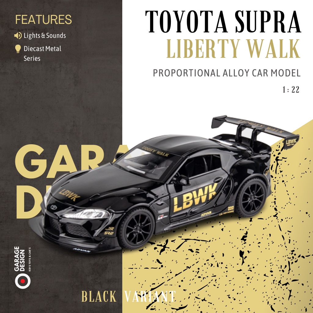 Jual Miniatur Diecast Mobil Toyota GR Supra Liberty Walk LBWK 1:22 ...
