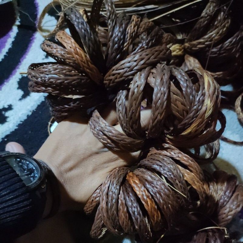 Jual gelang rotan simpay paku andam resam (anyaman 2 alur 9 putaran ...