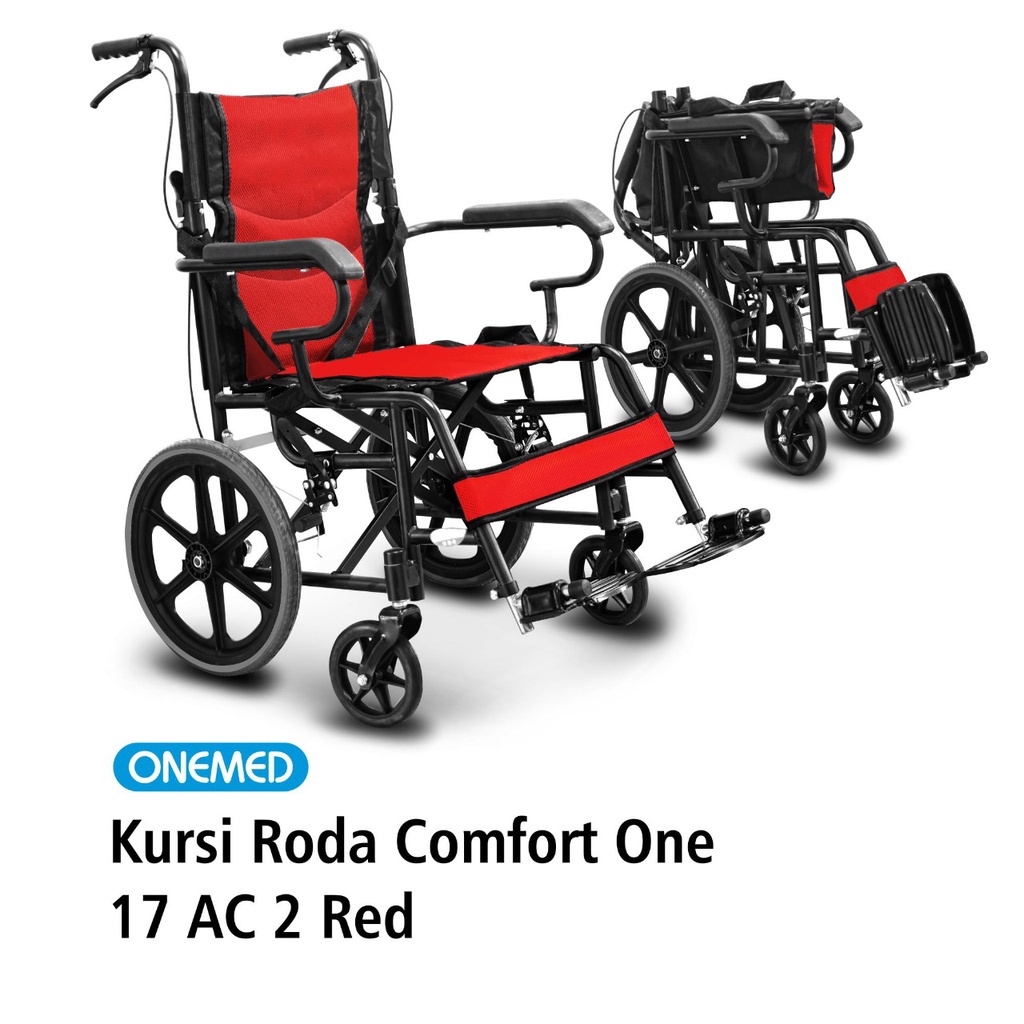 Jual Kursi Roda Comfort One Merah 17 AC 2 Onemed | Shopee Indonesia