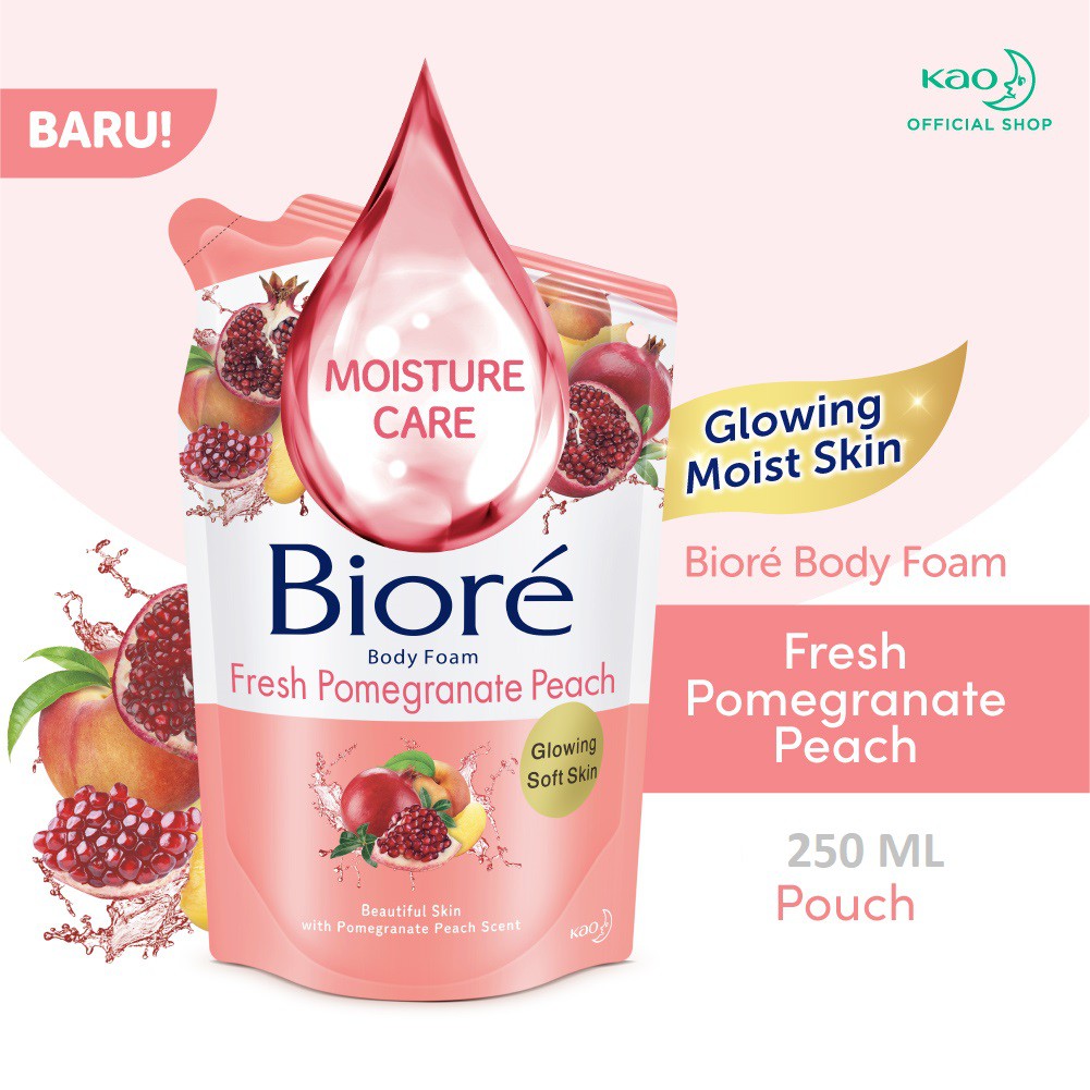 Jual Biore Beauty Body Foam Fresh Pomegranate Pouch 250ml | Shopee ...