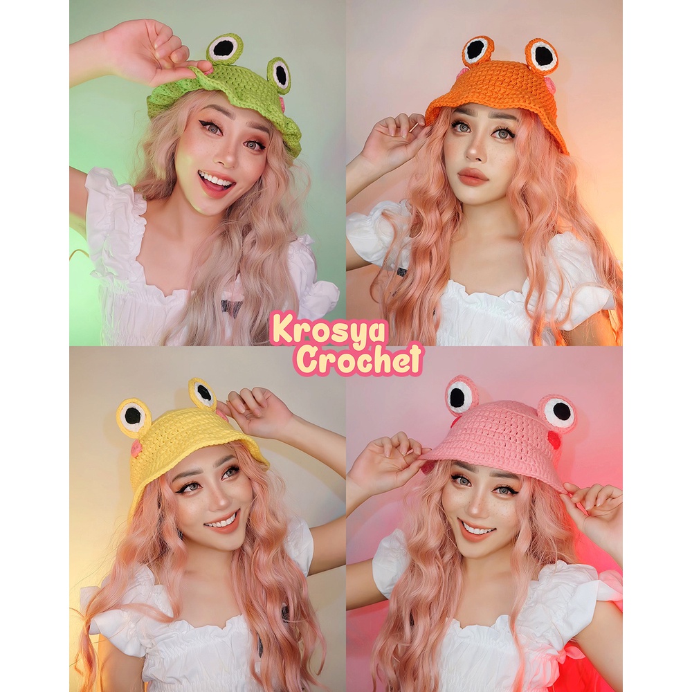 Jual Frog Bucket Hat Kodok KROSYA CROCHET by Janine Intansari | Shopee ...