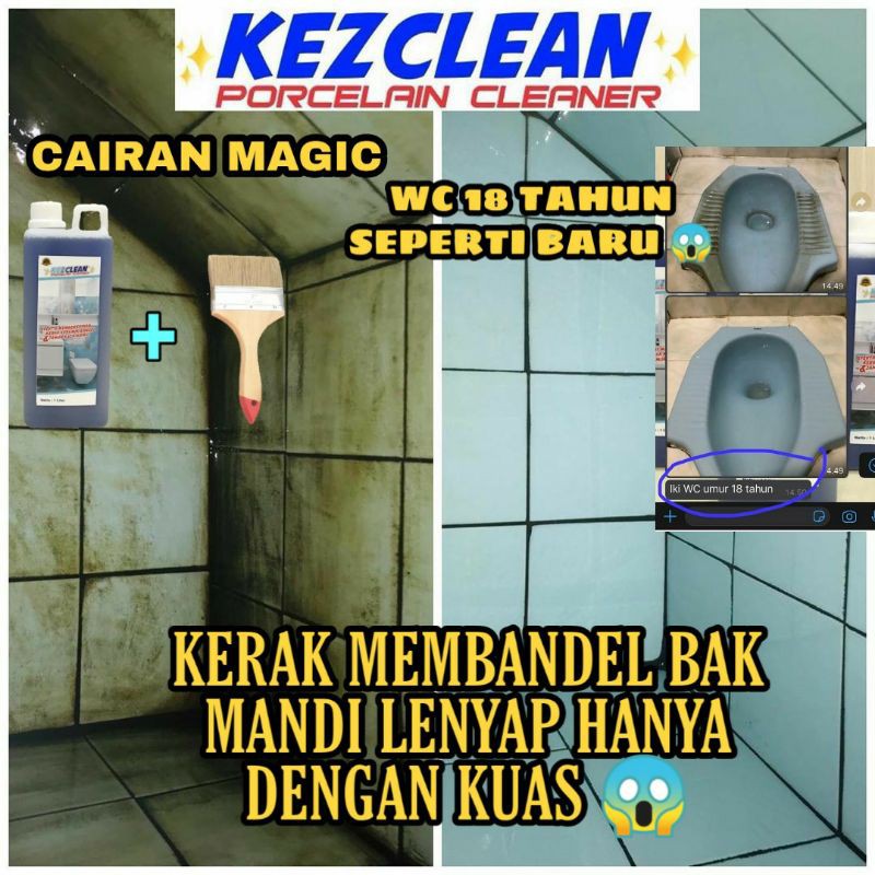 Jual Pembersih kerak keramik, karat besi, jamur kaca kezclean kemasan 1 ...