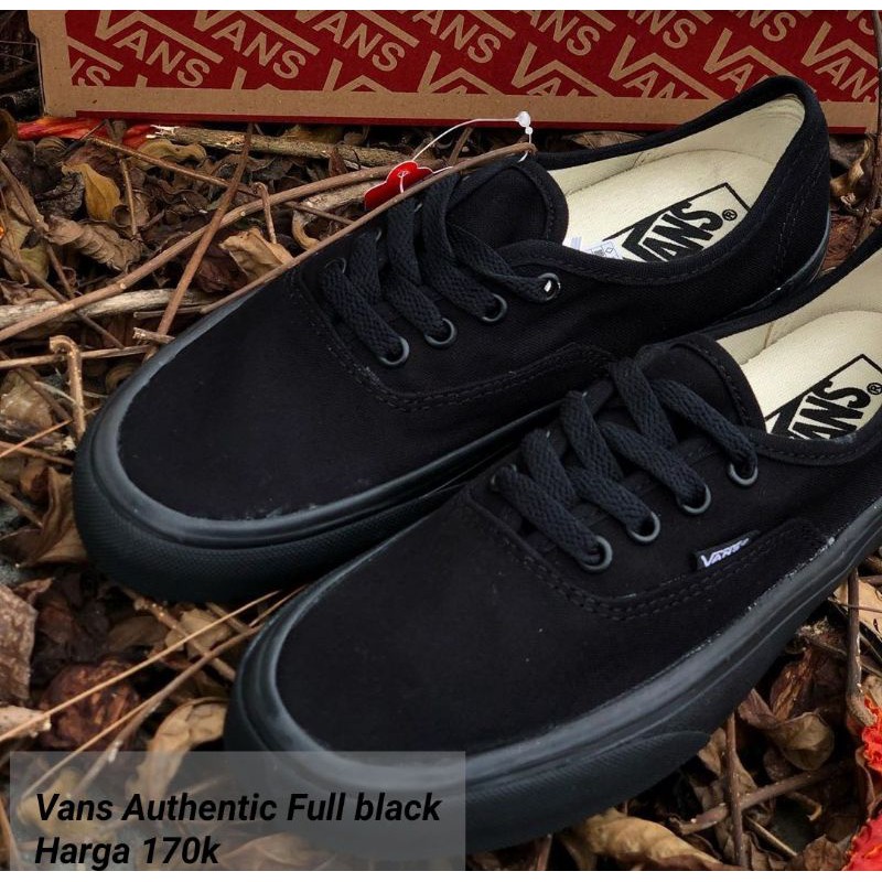 Jual Vans Authentic FullBlack | Shopee Indonesia