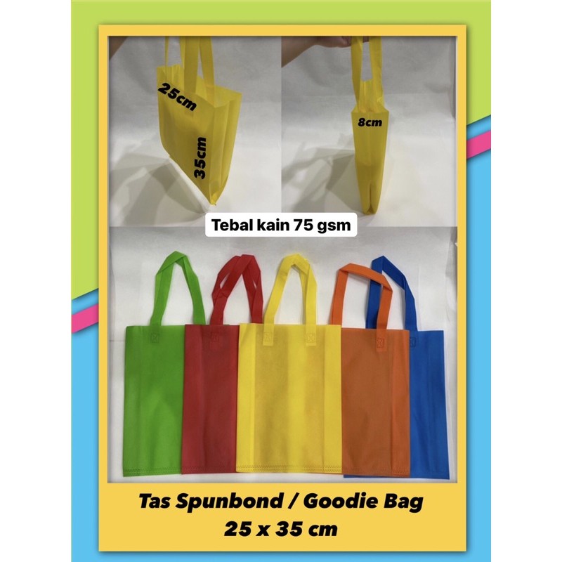 Jual TAS SPONBOND TALI 25X35cm / TAS SPONDBOND / TAS KAIN SPUNBOND ...