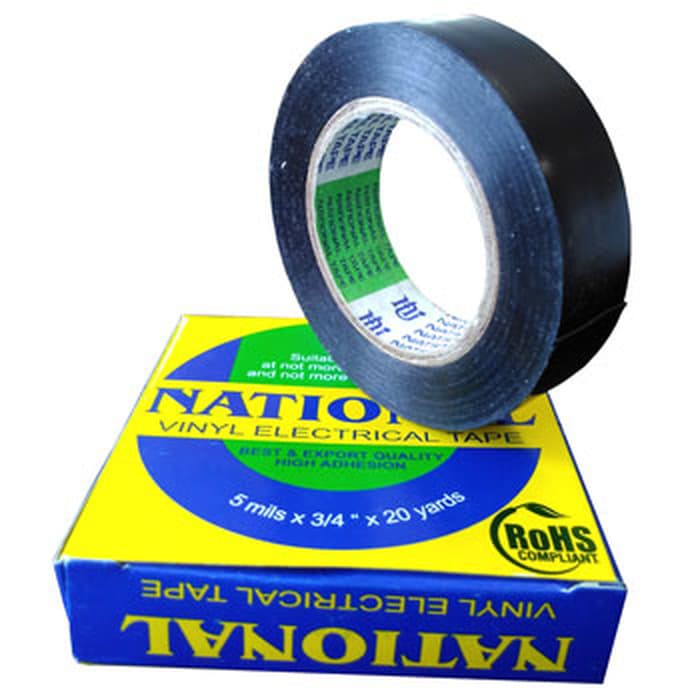 Jual National Isolasi Listrik PVC Electrical Tape HITAM | Shopee Indonesia