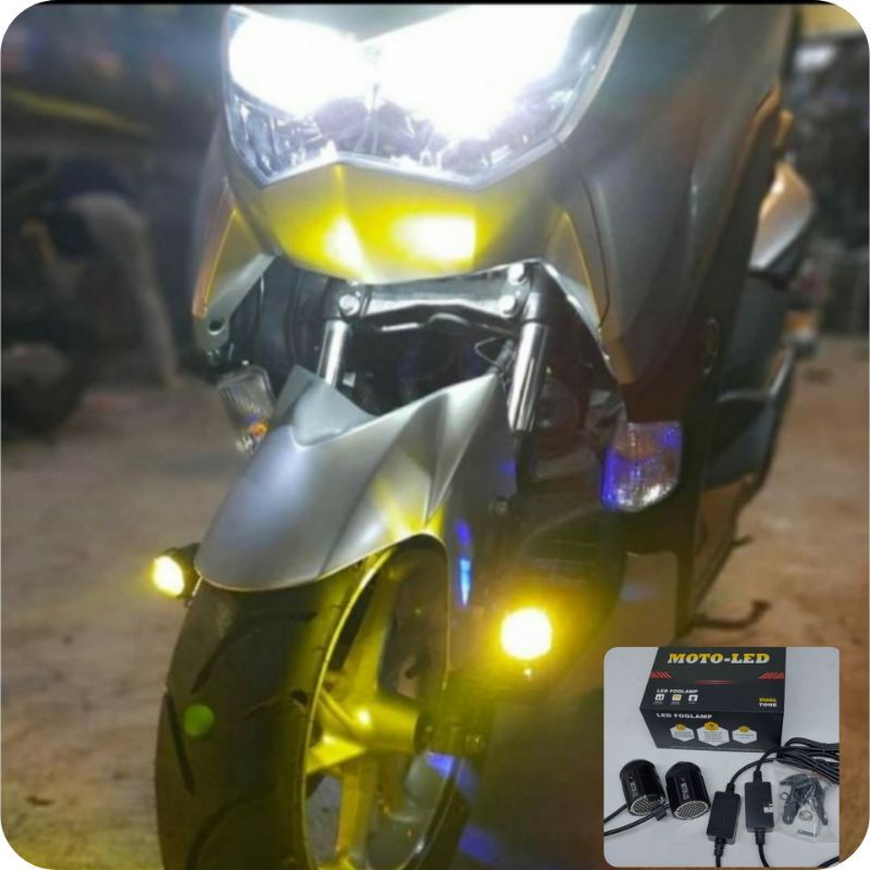 Jual LAMPU D2 LASER MOTO LED NMAX OLD NMAX NEW V2 PUTIH KUNING PREMIUM ...