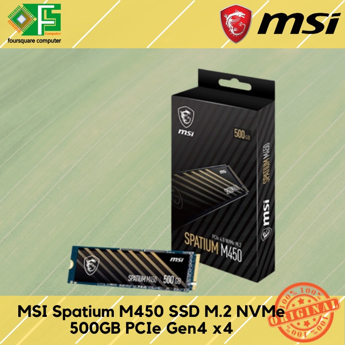 Jual MSI Spatium M450 SSD M.2 NVMe 500GB PCIe Gen4 x4 | M2 NVMe 500 GB ...