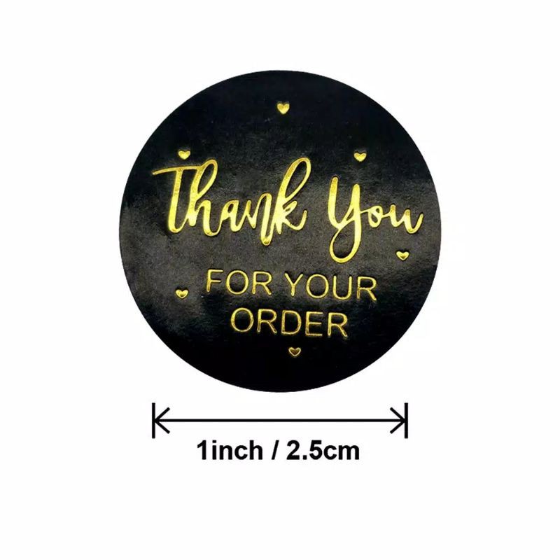 Jual Stiker label Thank you ukuran 2.5cm (Perpcs) | Shopee Indonesia