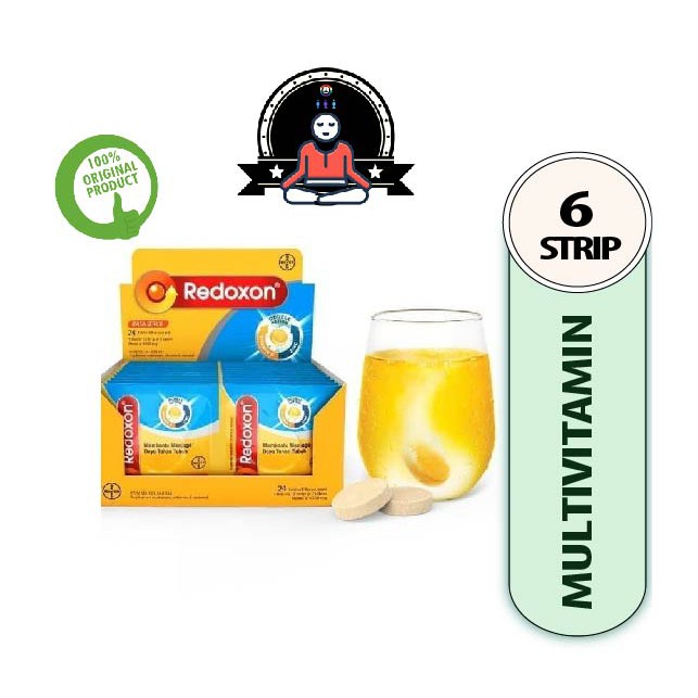 Jual Redoxon Double Action 6 Strip - 12 Tablet / Vitamin C / ZINC/ Daya ...