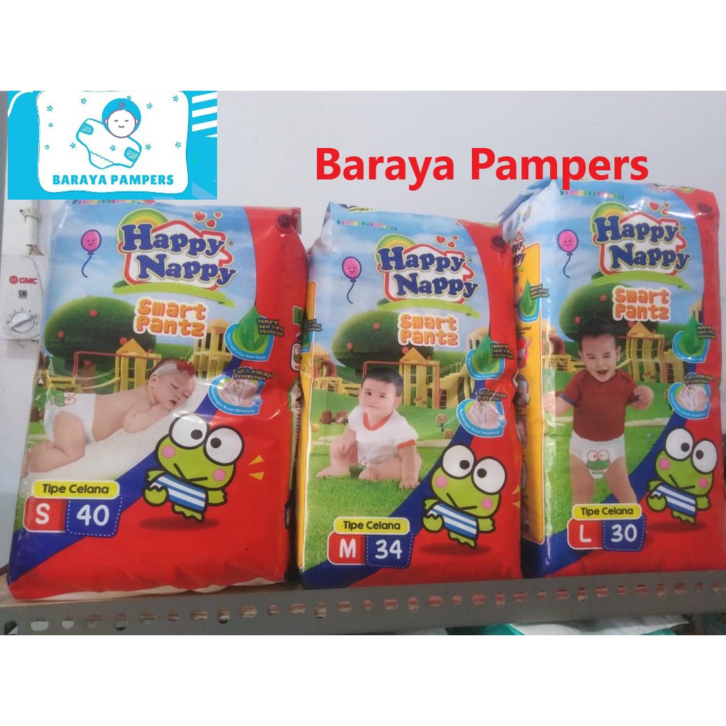 Jual PAMPERS HAPPY NAPPY S40/M34/L30/XL26 | Shopee Indonesia