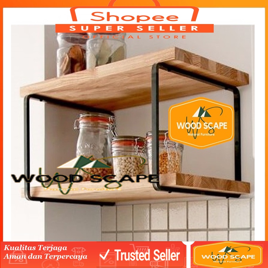 Jual Rak Dapur dinding besi Minimalis rak dingding lebar 20cm | Shopee ...