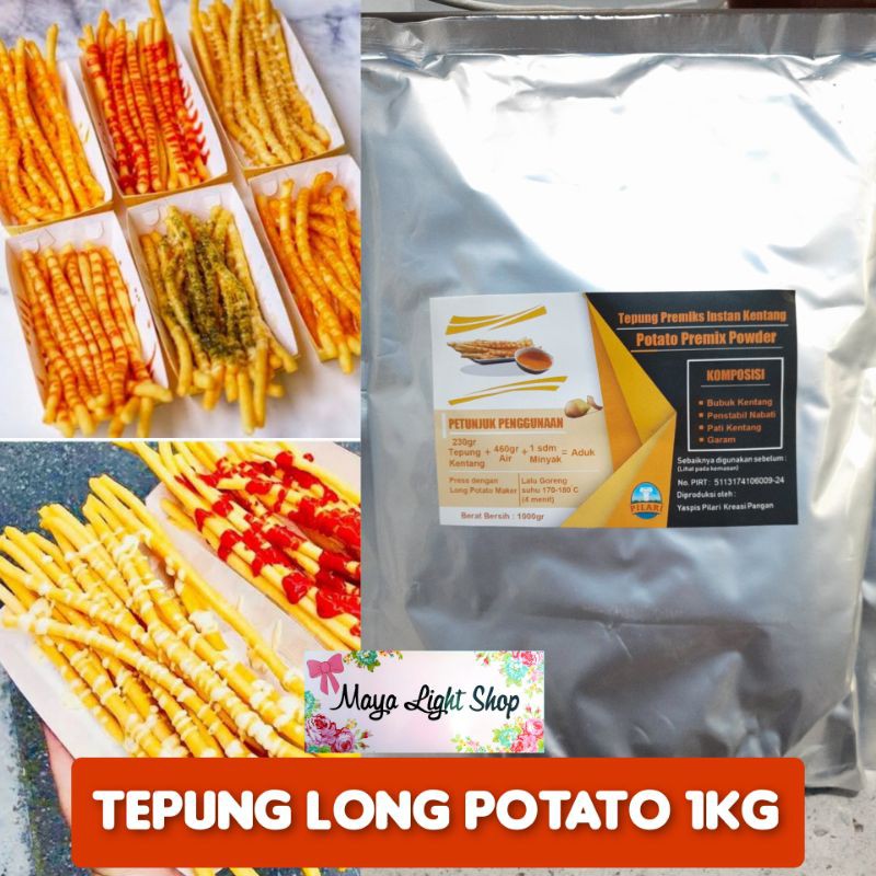 Jual Tepung Kentang Long Potato powder 1kg potato flour flakes termurah ...