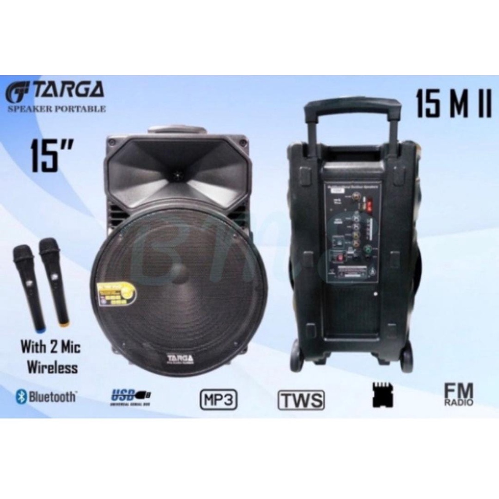 Jual Speaker portable bluetooth 15 inch TARGA ORIGINAL | Shopee Indonesia