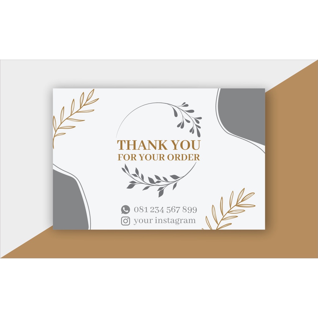 Jual Thank You Card Custom online shop - kartu ucapan terima kasih olshop - Kartu Hampers ...
