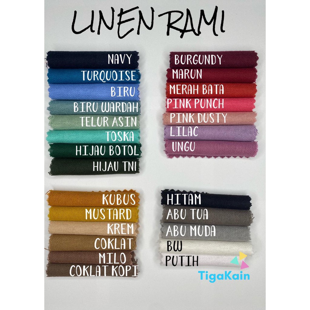 1 Meter Kain Linen Rami Bahan Katun Linen | Shopee Indonesia