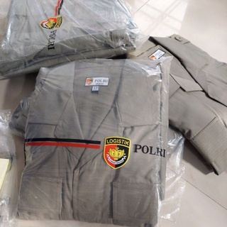 Jual 1 stel baju PDL hijau jatah Polri / baju pol pp / seragam pdl ...