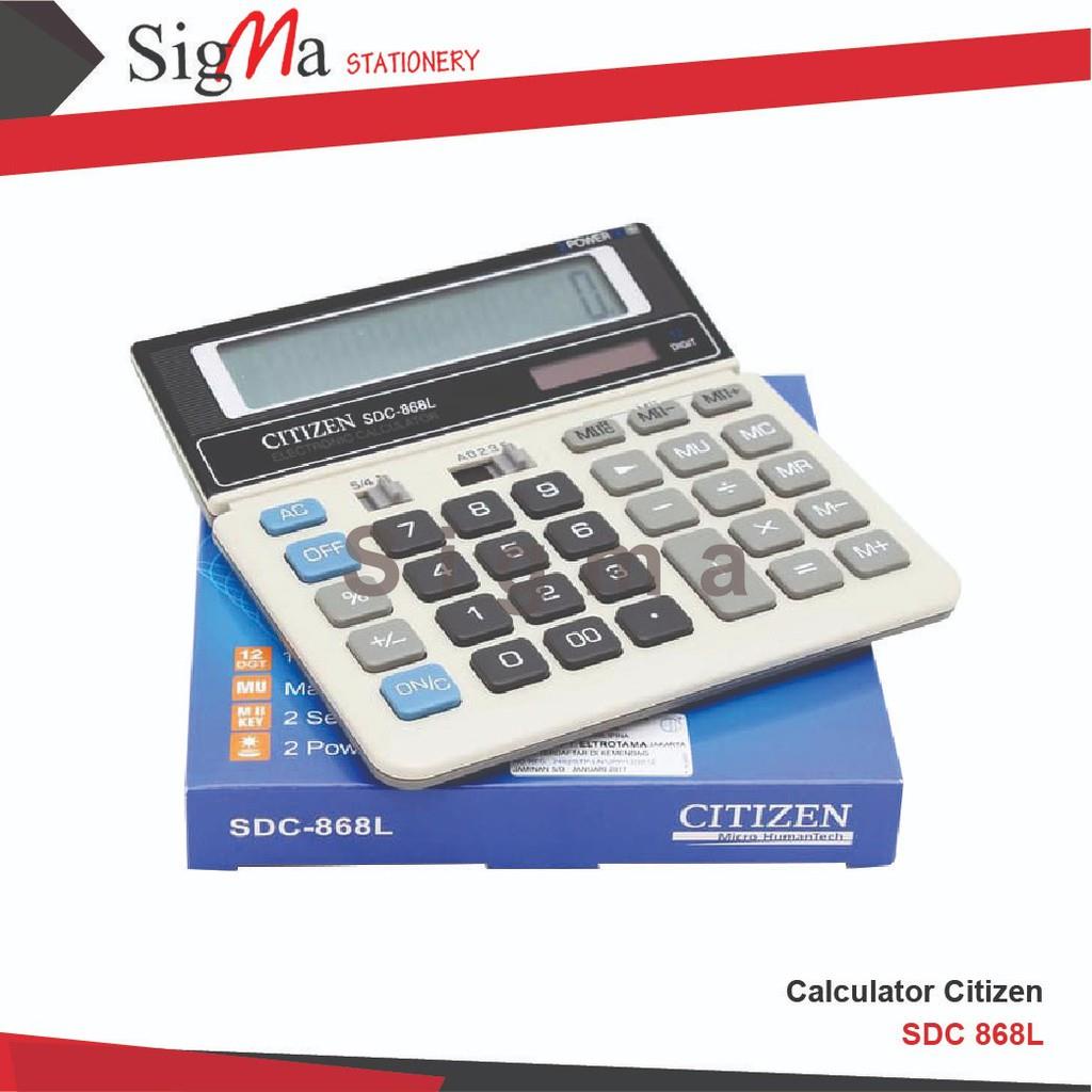 Jual Citizen Calculator SDC-868L - Kalkulator Desktop Meja Kantor SDC ...