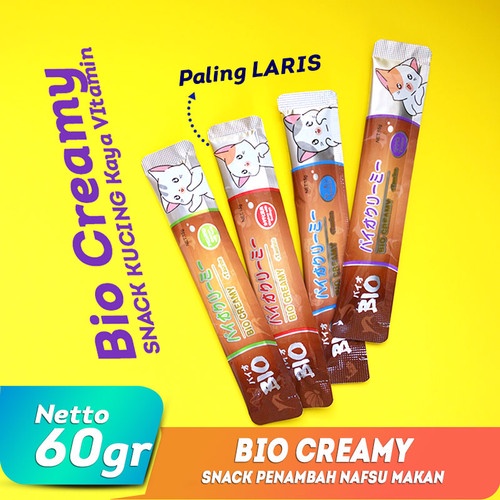 Jual Bio Creamy 15gr x 4pcs Treats Penambah Nafsu Makan kaya vitamin ...