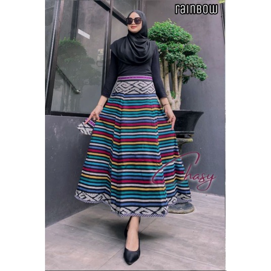 Jual Rok Tenun Panjang Motif Etnik Nusantara Original Jepara/ Rok Tenun ...