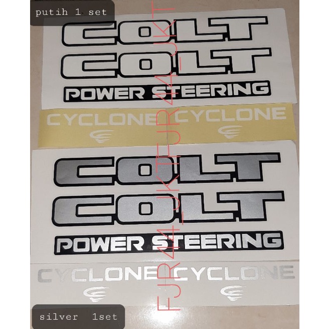 Jual stiker tulisan colt power steering cyclone/ stiker l300 pick up ...