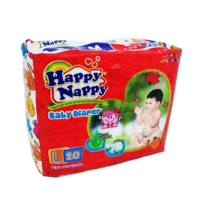 Happy Nappy Baby Diaper L-20pcs (8-13 tahun) | Shopee Indonesia