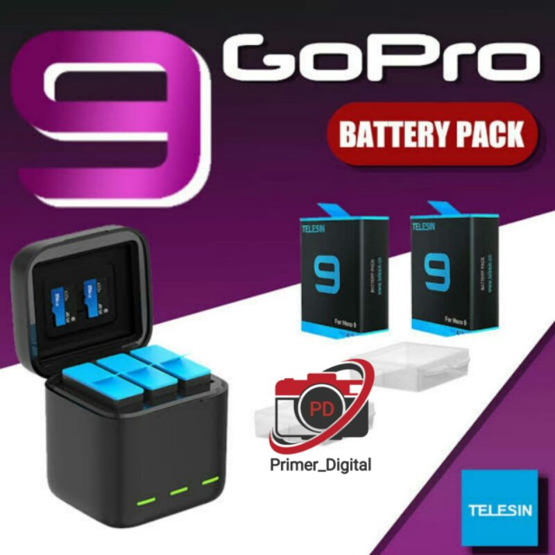 Jual Paket Baterai Telesin GoPro Hero 9 Box 2 in 1 (Telesin Brand ...