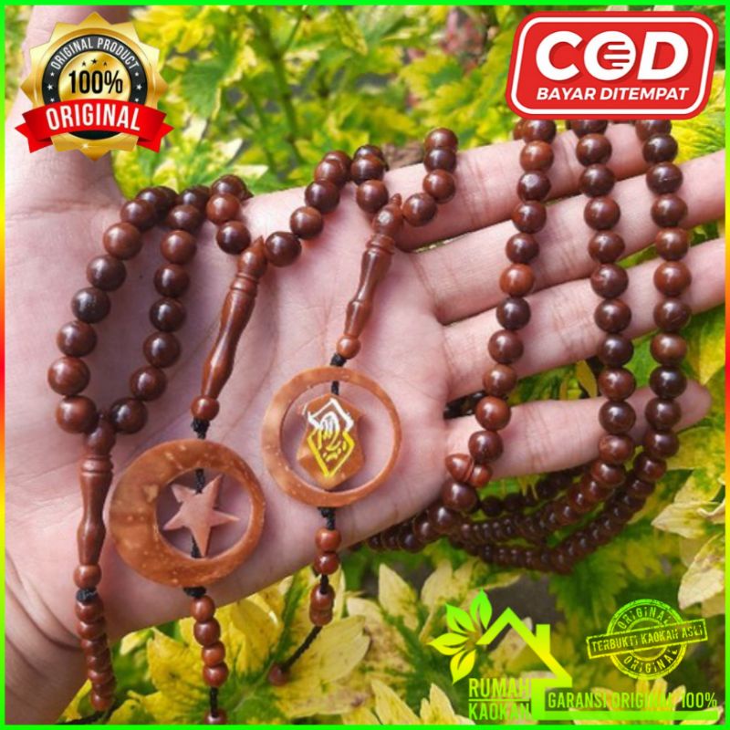 Jual Tasbih Kayu Kokka Kaukah Kaokah Kokah Asli 100% Original Bulat 99 ...