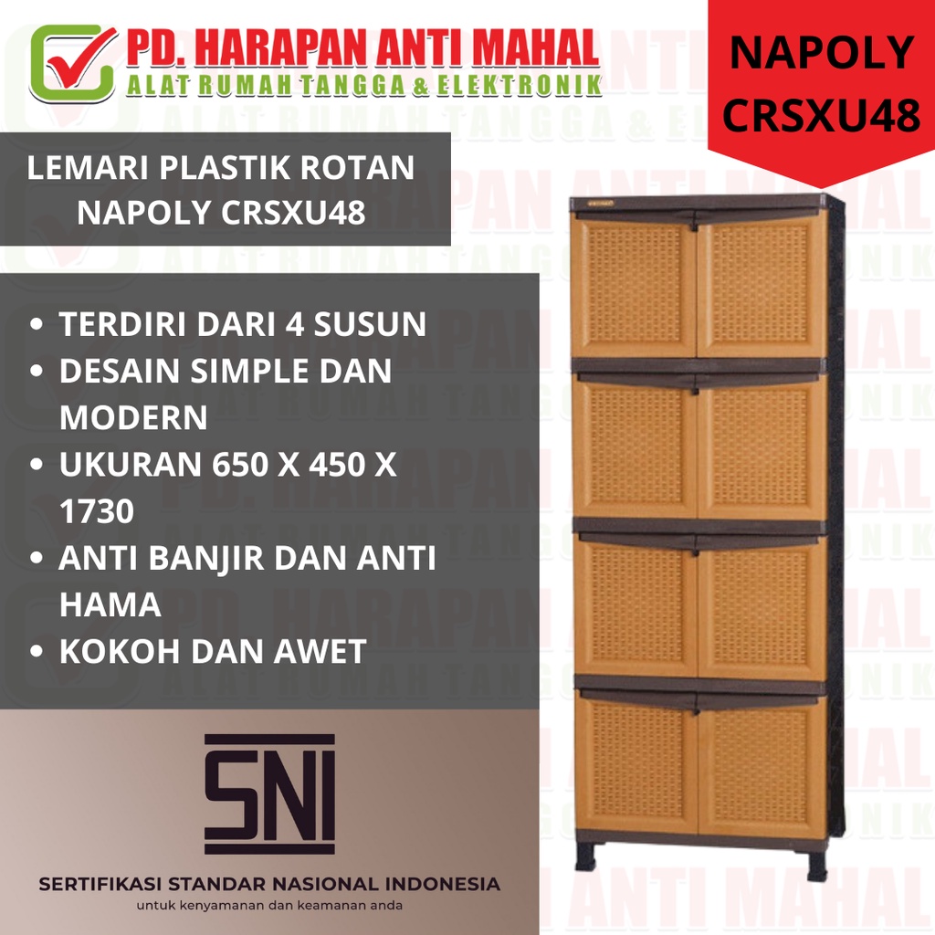 Jual LEMARI PLASTIK NAPOLY CRSXU48/ LEMARI PAKAIAN NAPOLLY CRSXU48 ...