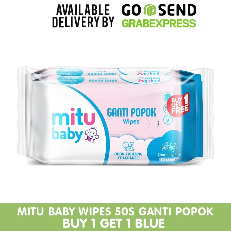 Jual Tissue Mitu Tisu basah mitu baby wipes beli 1 gratis 1 (50+50=100s ...