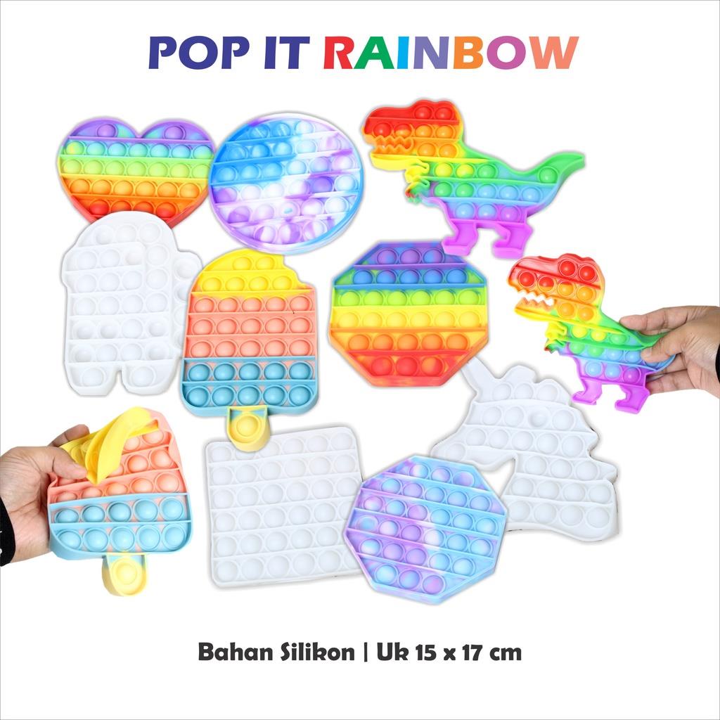 Jual Mainan Pop It / Pop it Murah : Sugus Rainbow Segi 8 Bulat Kotak ...