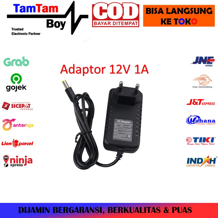 Jual AC-DC Adaptor 12V 1A Cocok Untuk Receiver Parabola Set Top Box ...