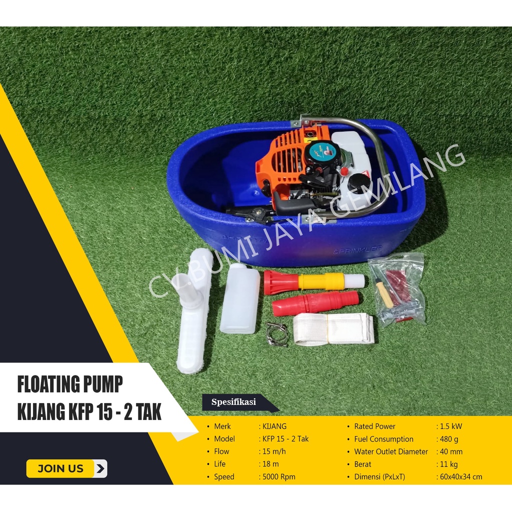 Jual POMPA AIR APUNG / FLOATING PUMP KIJANG KFP 15 - 2 TAK | Shopee Indonesia