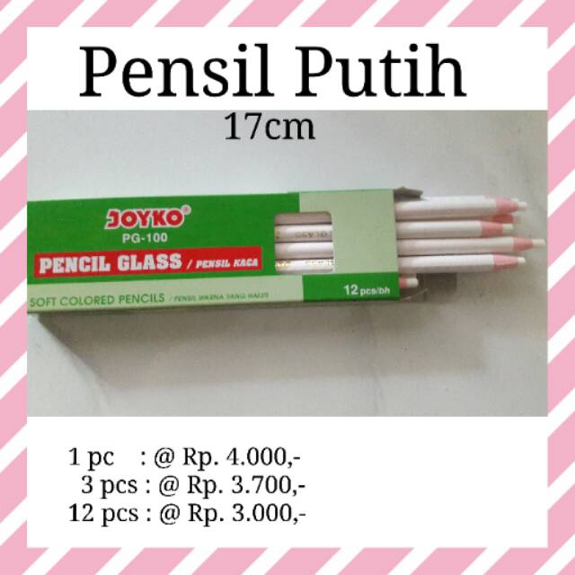 Jual Pensil putih isi 2 / Pensil warna / Pensil jahit / pensil kapur ...