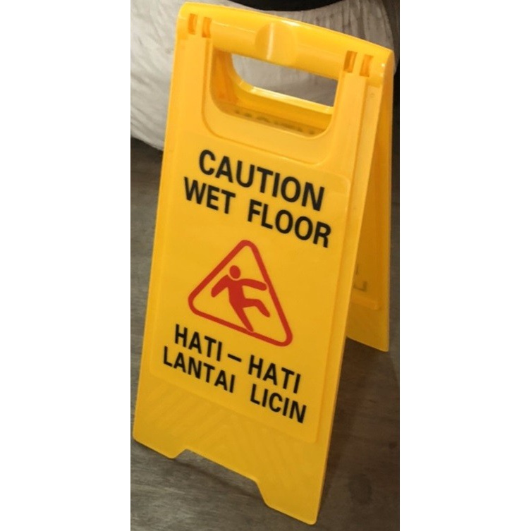papan tanda peringatan lantai licin,Warning sign caution wet floor ...