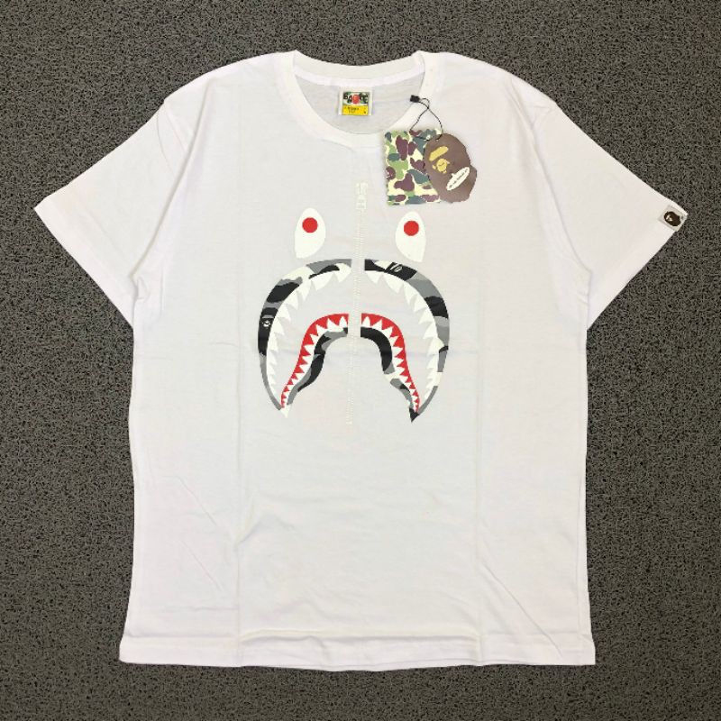 Jual KAOS A BATHING APE BAPE SHARK MIDDLE LOGO BAPE VISION TEETH ...