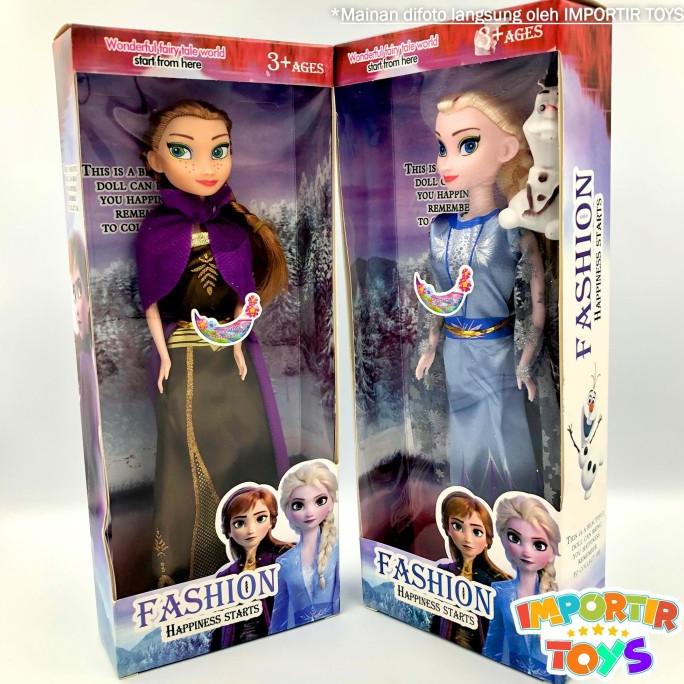 Jual Mainan Anak Barbie Frozen + Aksesoris Olaf Unik (Elsa Dan Anna ...