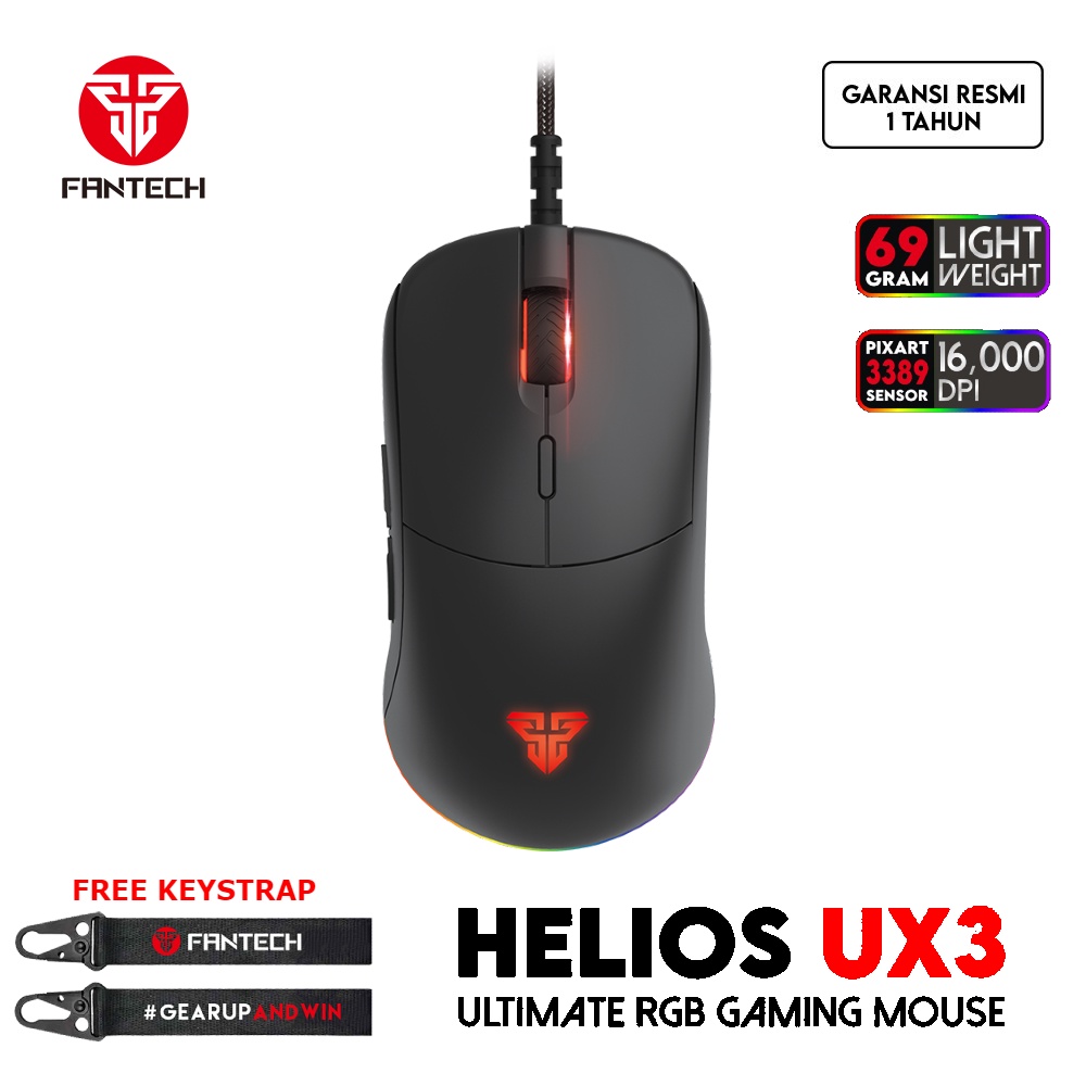 Jual Fantech HELIOS UX3 Ultimate Mouse Gaming Macro RGB Pixart 3389 ...