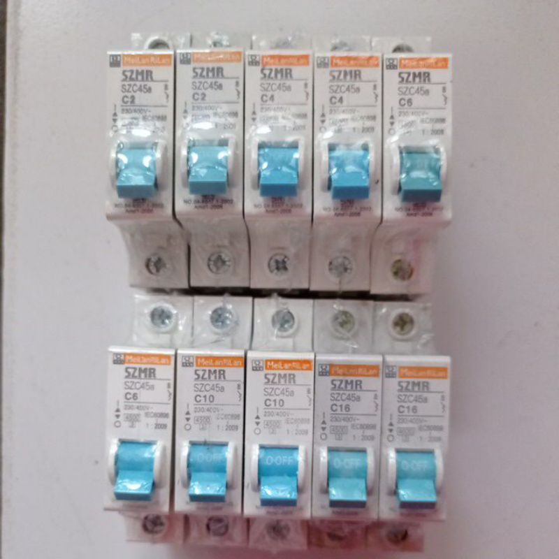 Jual MCB SZMR 1 PHASE 2A, 4A, 6A, 10A, 16A SNI | Shopee Indonesia