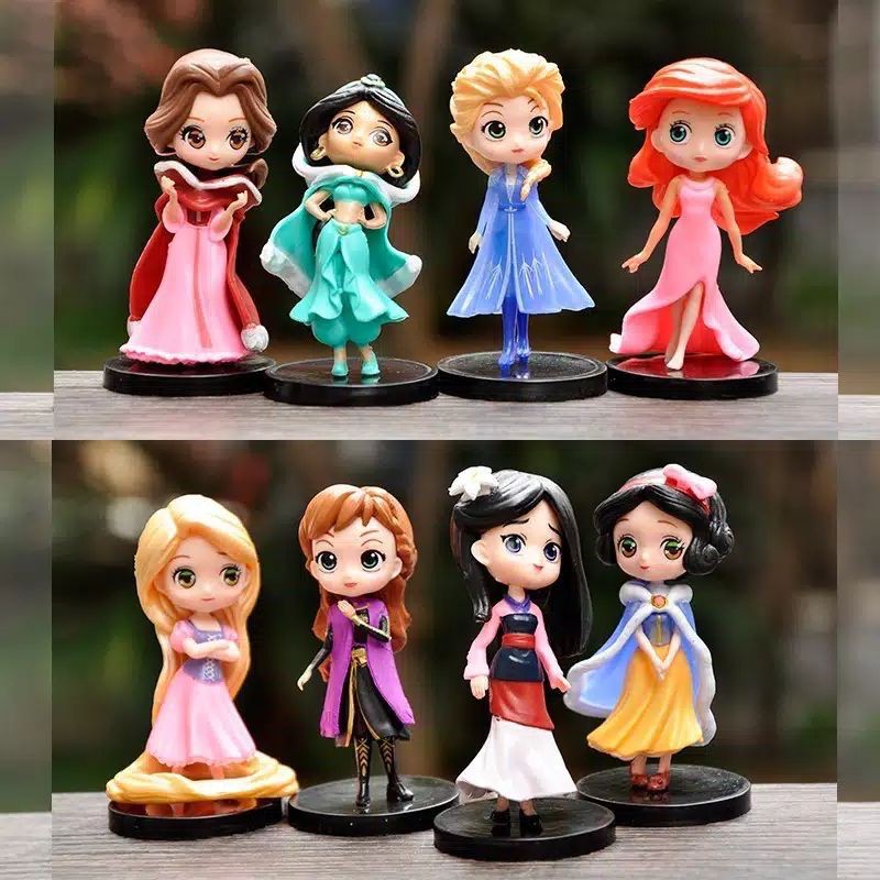 Jual Topper Cake Princess Stand Up Mulan Elsa Anna Snow White Jasmine ...