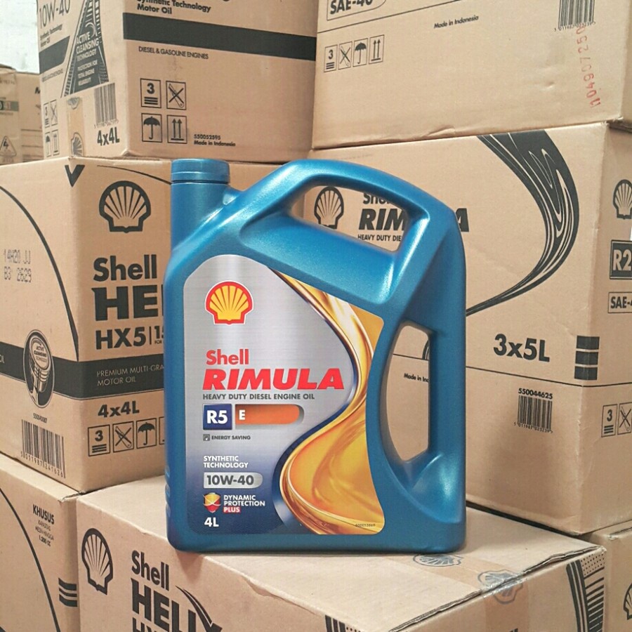 Jual Oli Shell Rimula R5 E Diesel SAE 10w-40 Galon 4 Liter | Shopee ...