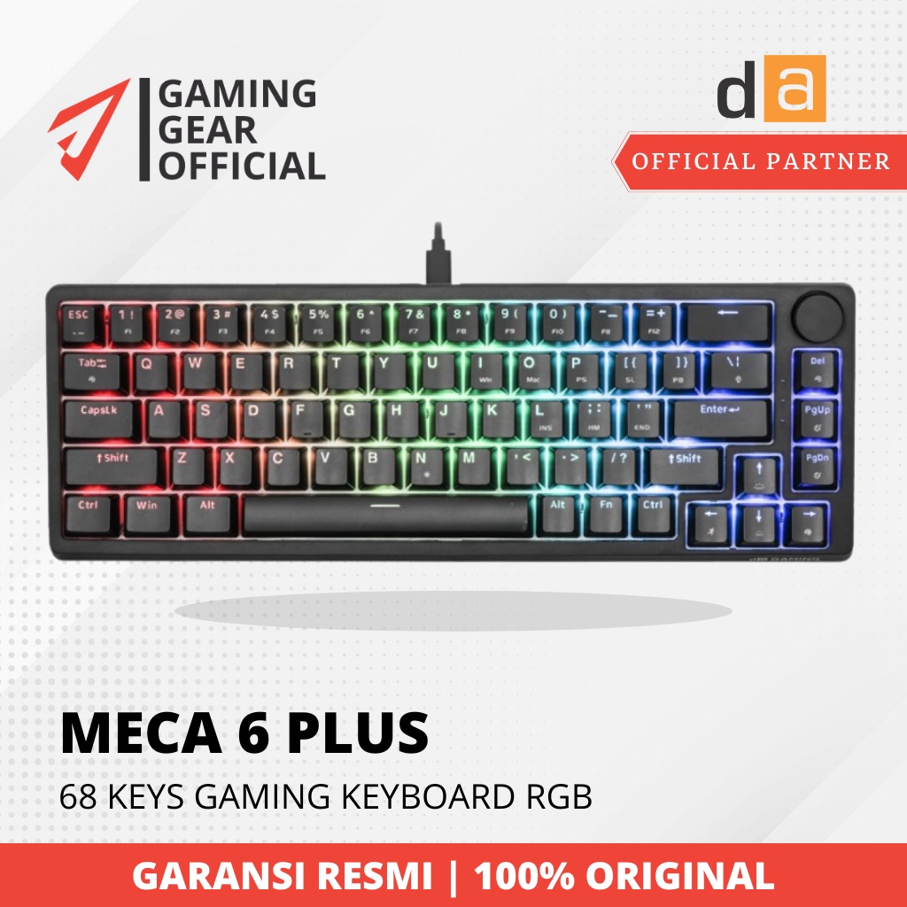 Jual Digital Alliance Keyboard Gaming Meca 6 PLUS Black 68 Keys Evo ...