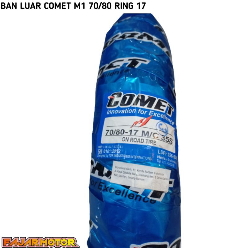 Jual COMET BAN LUAR TYPE M1 70/80-17 TUBETYPE | Shopee Indonesia
