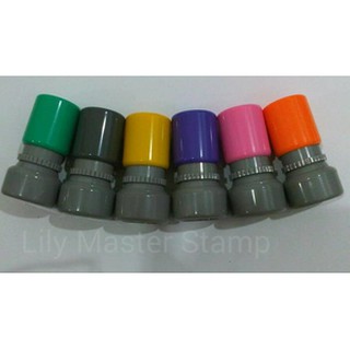 Jual Stempel Nama Stamp Name Anak Perusahaan Sekolah Usaha Bentuk Bulat ...