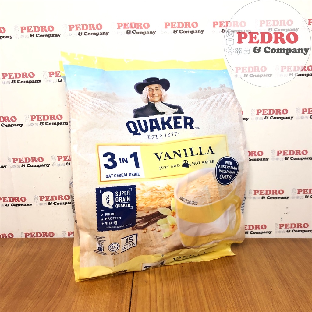 Jual Quaker 3in1 vanilla susu cereal sereal 15 sachets 420 gram ...