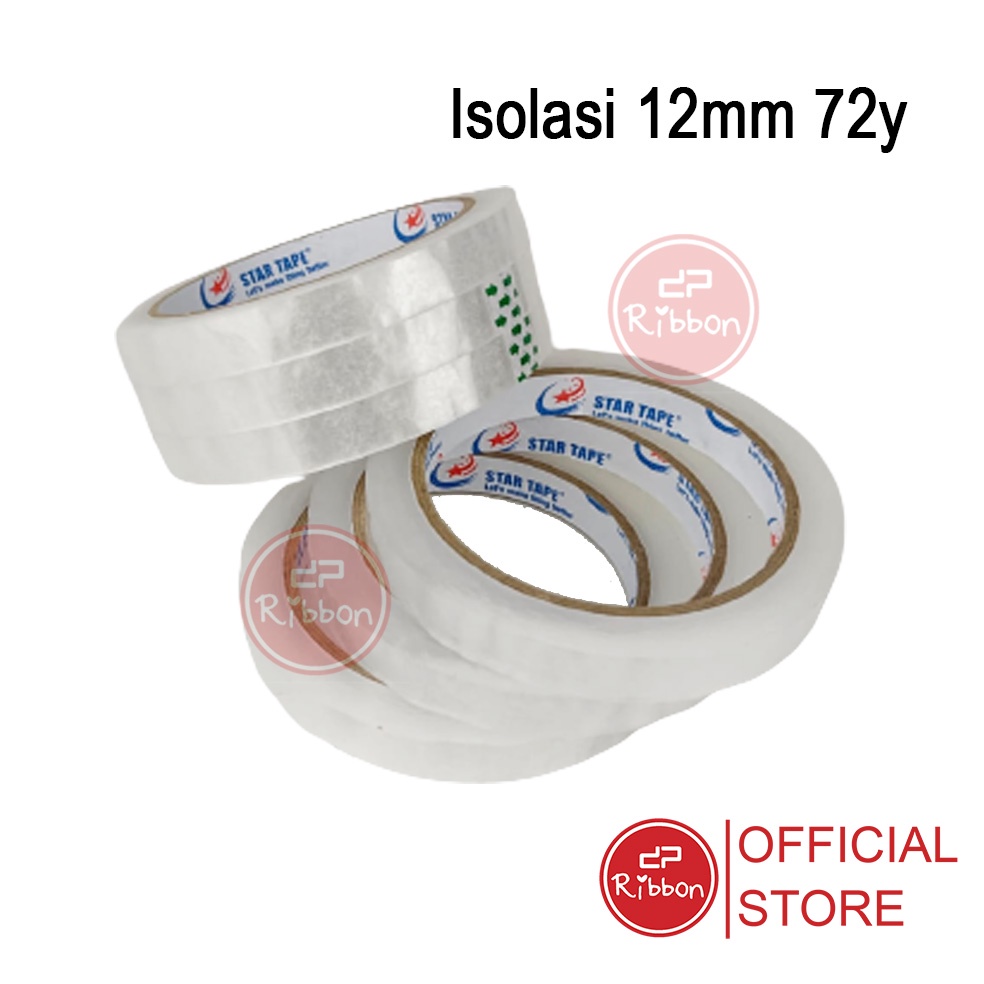 Jual Isolasi STAR TAPE Isolasi 12mm 72yard Selotip Kecil Isolasi Murah ...