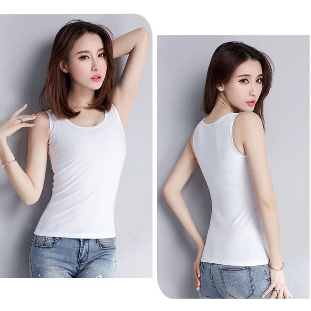 Jual MUNAFIE_JAKARTA - Tank Top Wanita Tali Besar / Tanktop Agnes | Shopee Indonesia