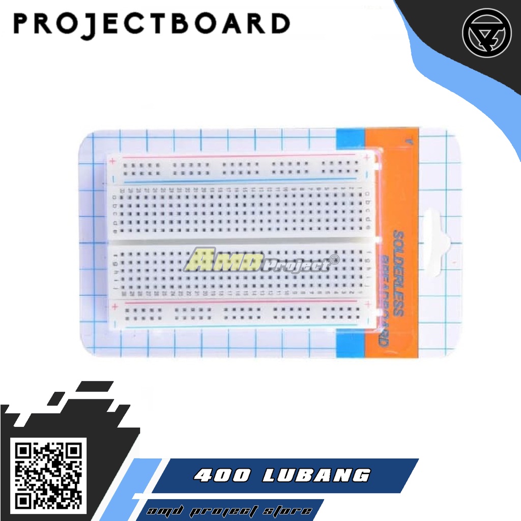 Jual Mini Protoboard Breadboard Project Board 400 Tie Point lubang ...