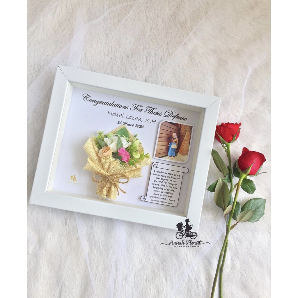 Jual Flower in Frame | Artificial Flower in Frame | Graduation Gift ...
