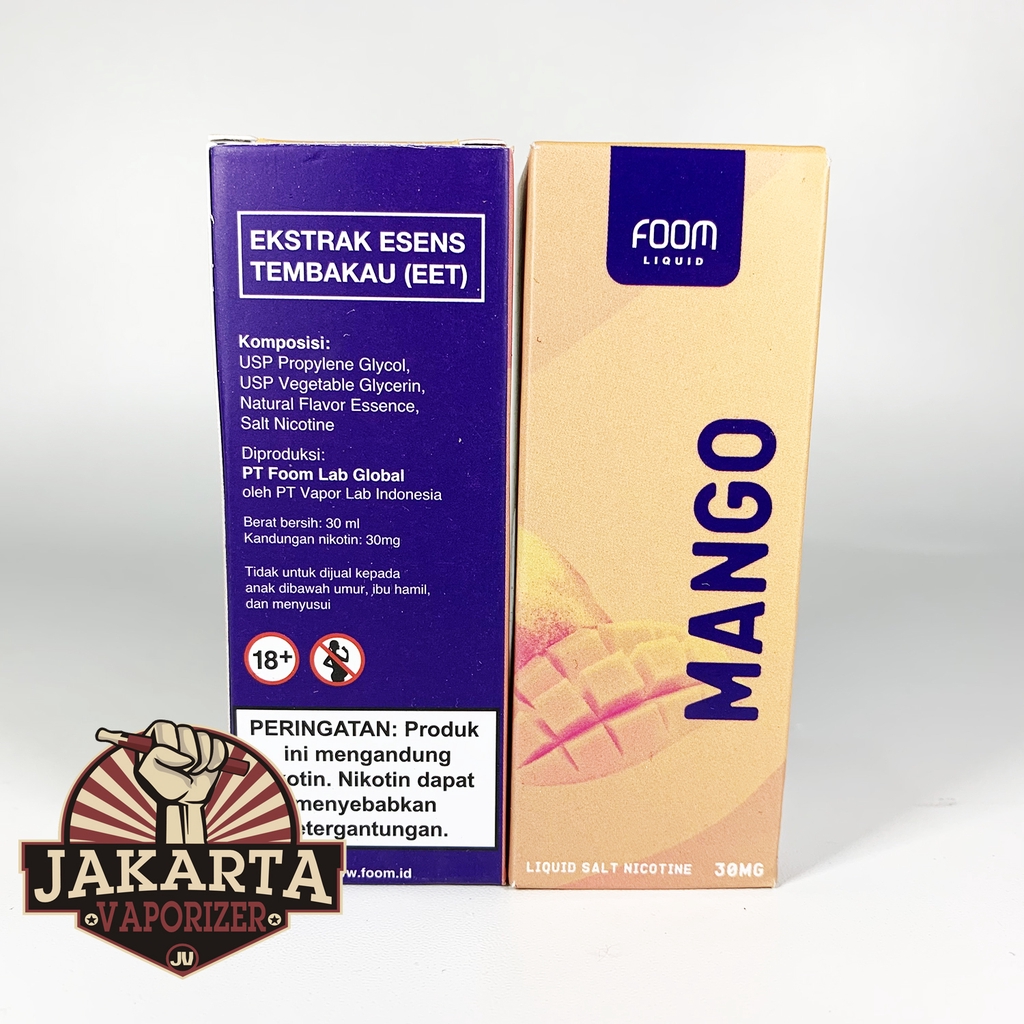 Jual [SALT] FOOM MANGO 30ML 30MG SALTNIC LIQUID VAPOR BY FOOM LAB ...