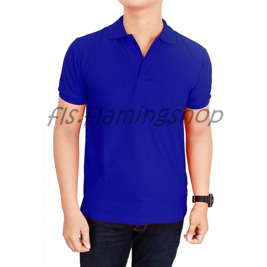 Jual Polo Shirt Biru Benhur/Tshirt Polo/Kaos Kerah Polo/Kaos Polo ...